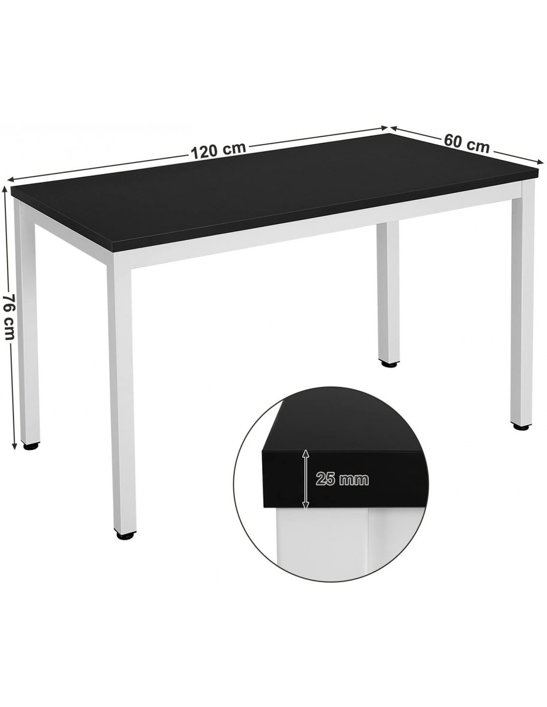 Masa calculator Vintage alb/negru 1200 x 600